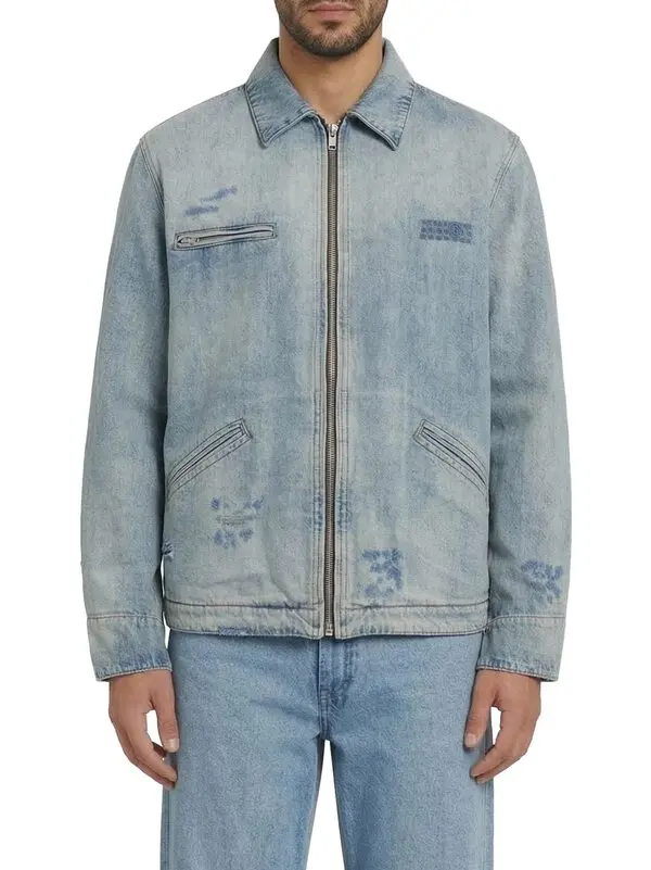 MAISON MARGIELA Distressed Denim Shirt Jacket - Grey