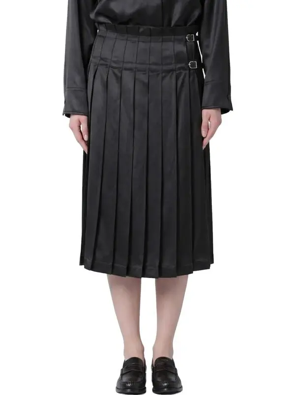 DURAZZI MILANO Pleated Midi Skirt - Grey