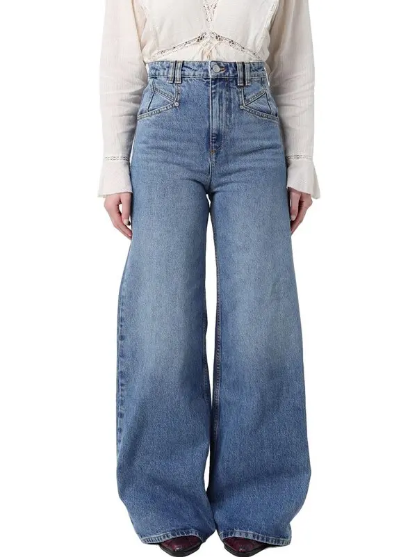 Isabel Marant Étoile Wide Leg Jeans - Gnawed Blue