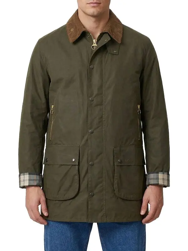 Barbour Border Icons Waxed Cotton Jacket - Green