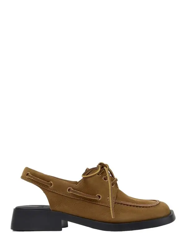Camper Suede Slingback Loafers - Brown
