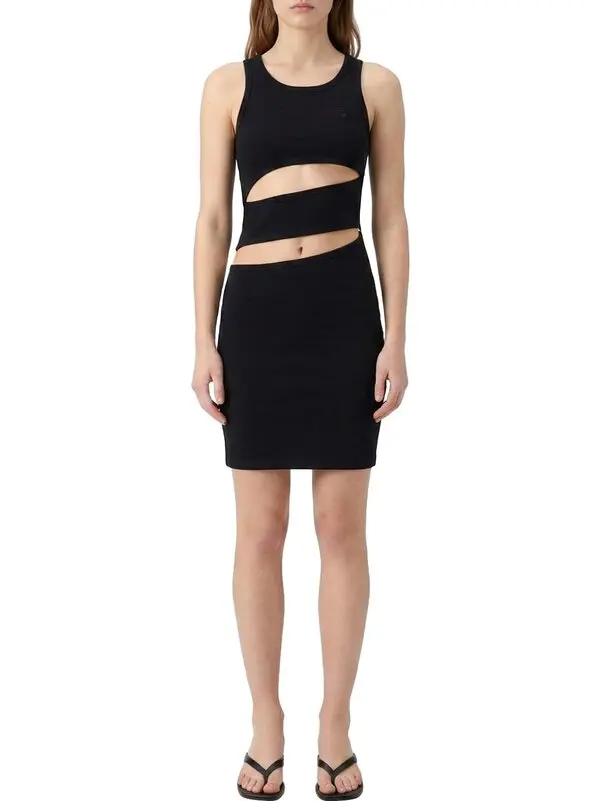 Coperni Cut Out Organic Cotton Dress - Black