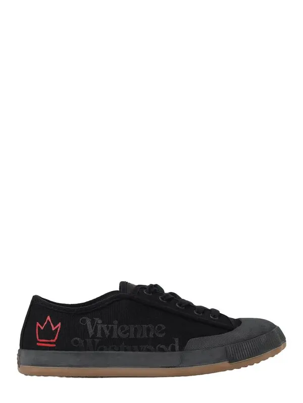 VIVIENNE WESTWOOD Lace-up Canvas Trainers - Black