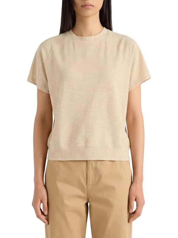 Momoni Striped T-shirt - Cream