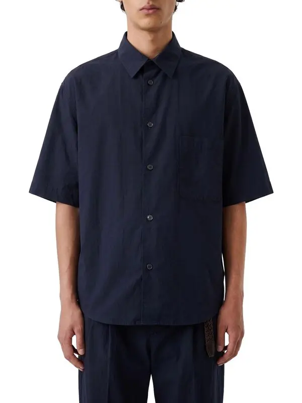 Studio Nicholson Cotton Bowling Shirt - Blue