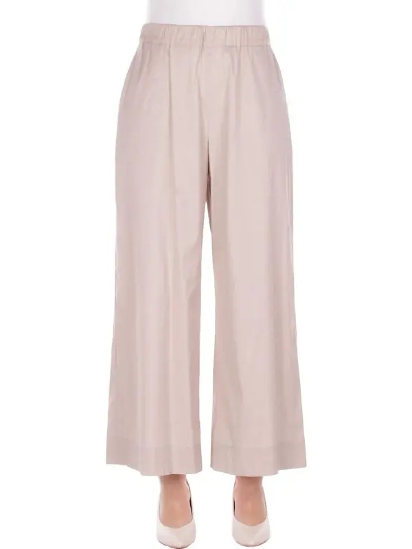 Max Mara Cotton Blend Palazzo Trousers - Sand