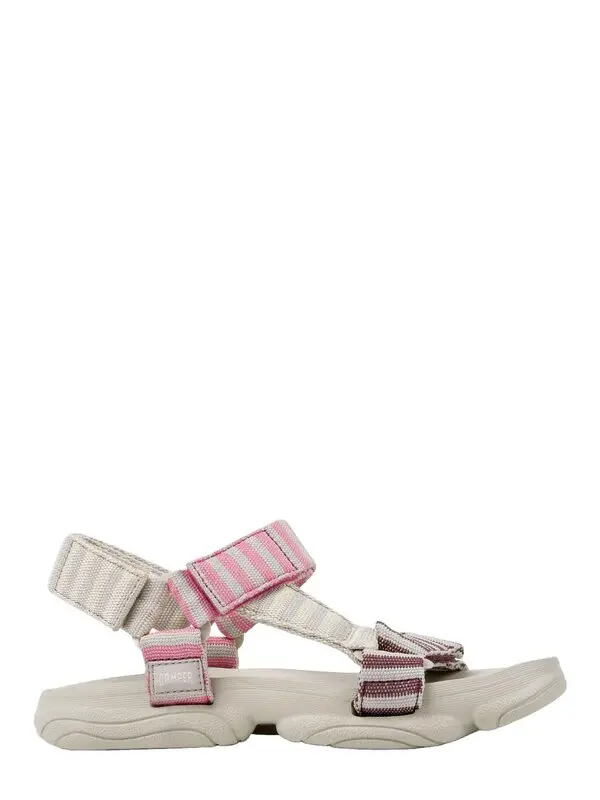 Camper Karst Sandal In Striped Recycled Fabric - Multicolor