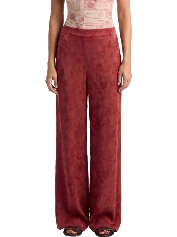Momoni Floral Palazzo Pants - Brown