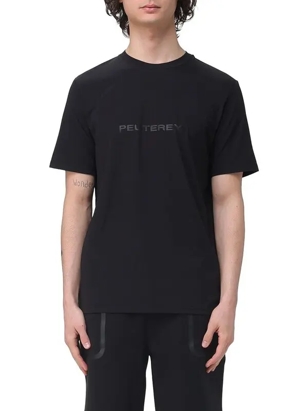 Peuterey Cotton Blend T-shirt With Logo - Black