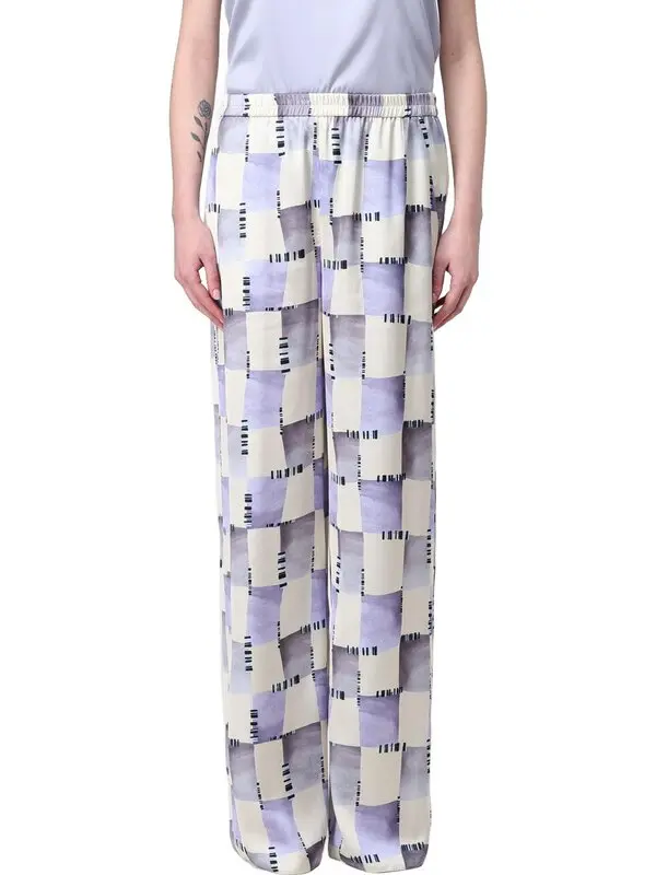 Emporio Armani Printed Wide Leg Trousers - Multicolor