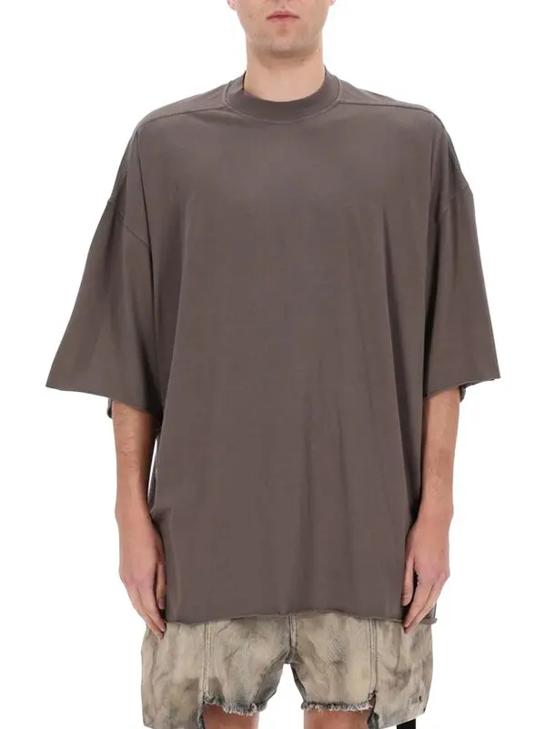 Rick Owens Cotton Oversized T-shirt - Brown
