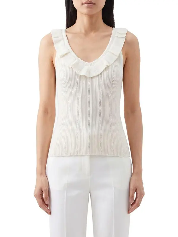 Blumarine Viscose Knit Top - White