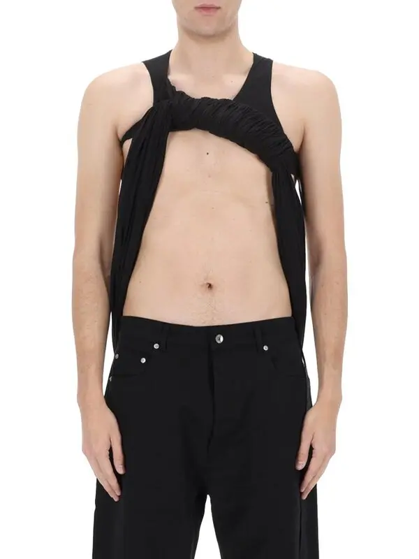 Rick Owens Cotton Cut-out T-shirt - Black