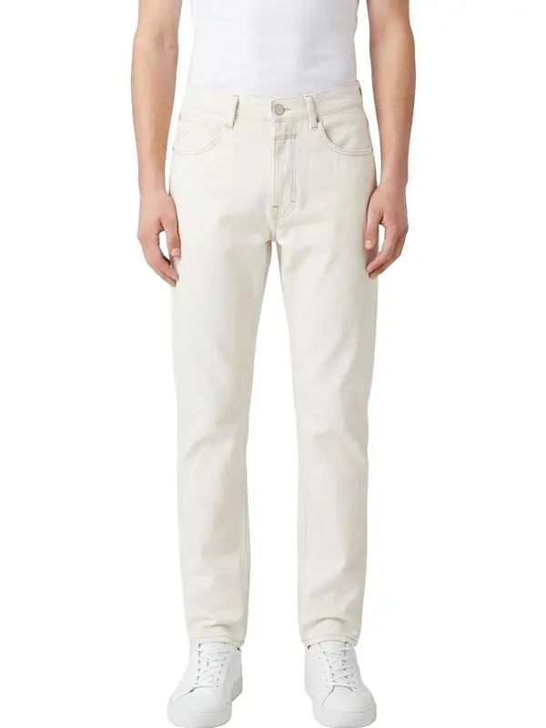 Closed Cooper Straight Fit Stretch Cotton Denim Jeans - Ivory