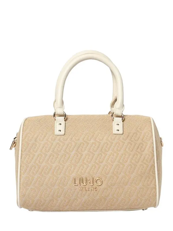 Liu Jo Monogrammed Boston Bag - Beige