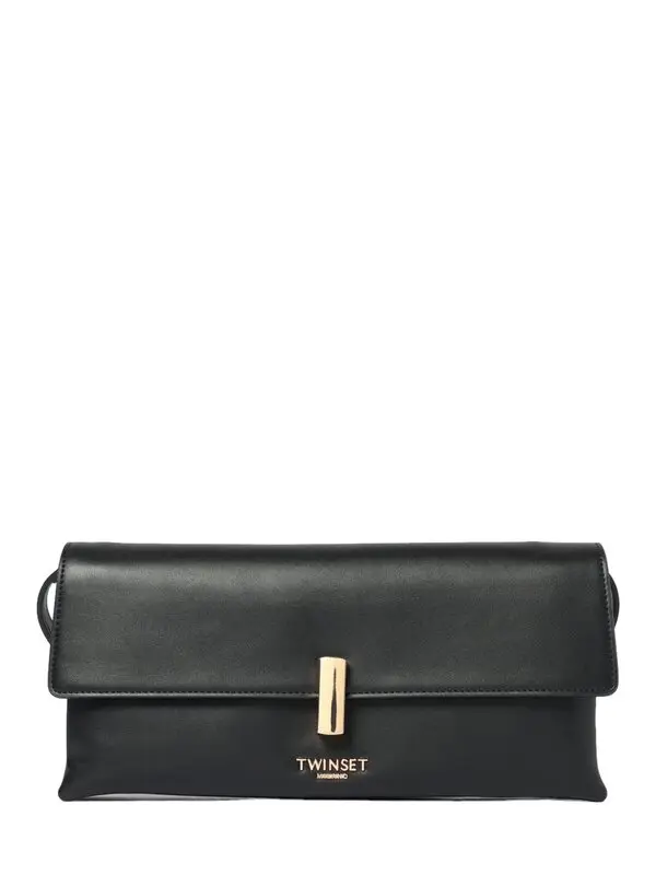 TWINSET Rectangular Crossbody Bag With Buckle Closure - Black
