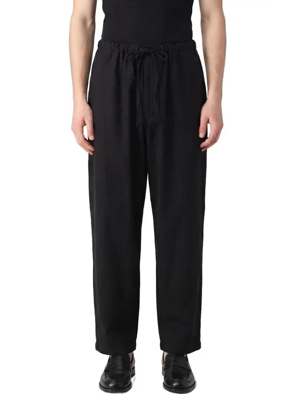 Y’s Wide Leg Pants With Drawstring Waist - Black
