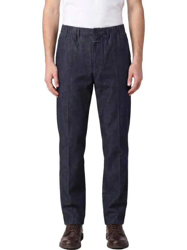 Closed Slim Fit Cotton And Linen Blend Denim Jeans - Blue