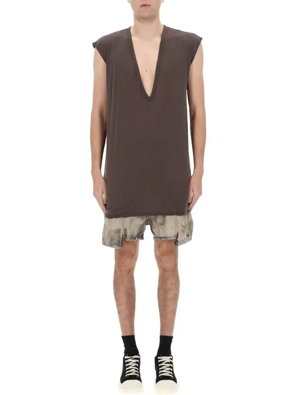 Rick Owens Cotton Oversized T-shirt - Grey