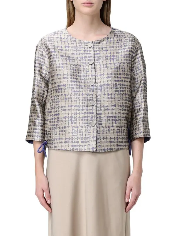 Emporio Armani Jacket With Printed Pattern - Beige