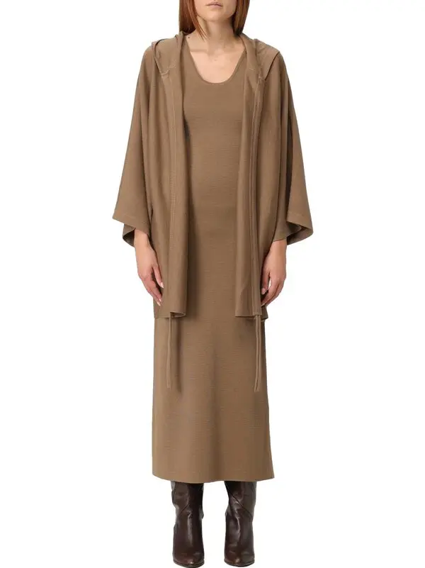 Max Mara Hooded Cardigan With Drawstring Detail - Brown