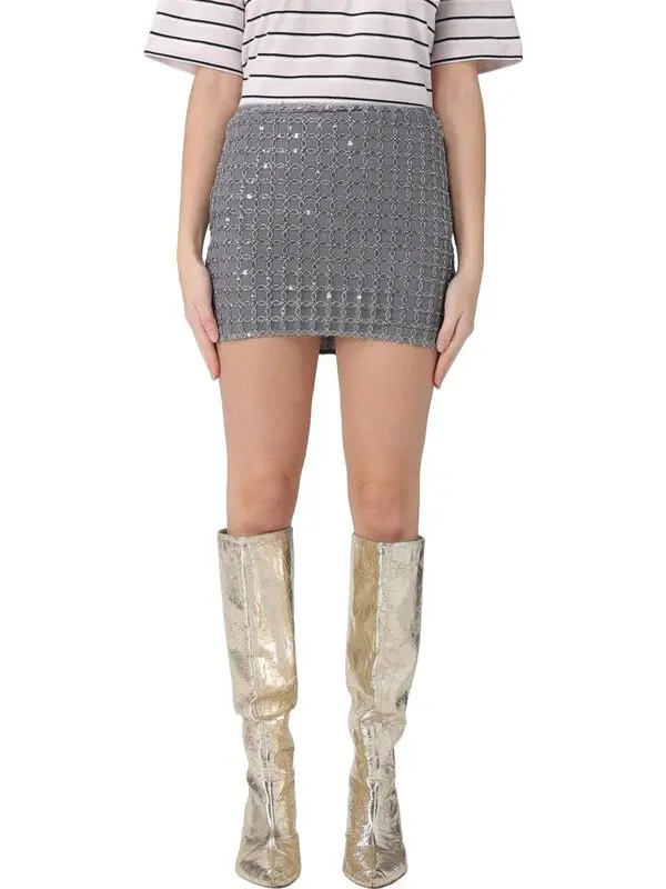 ROTATE BY BIRGER CHRISTENSEN Embellished Mini Skirt - Grey
