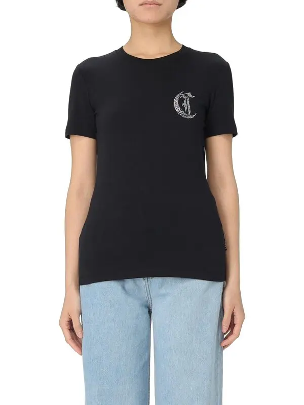 Just Cavalli Embellished Logo T-shirt - Black