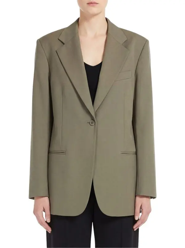 Federica Tosi Single-breasted Tencel Blazer - Green