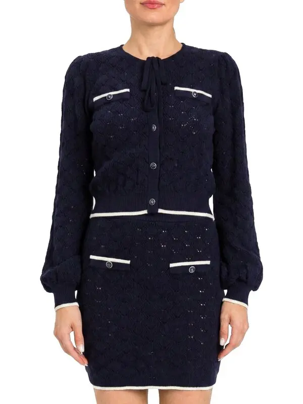 TWINSET Viscose Knit Cardigan - Blue
