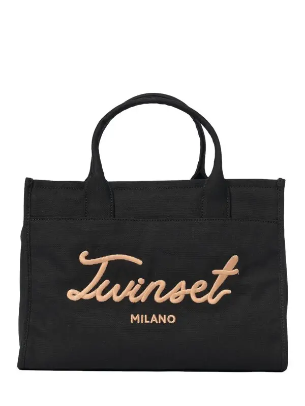 TWINSET Signature Canvas Bag - Black