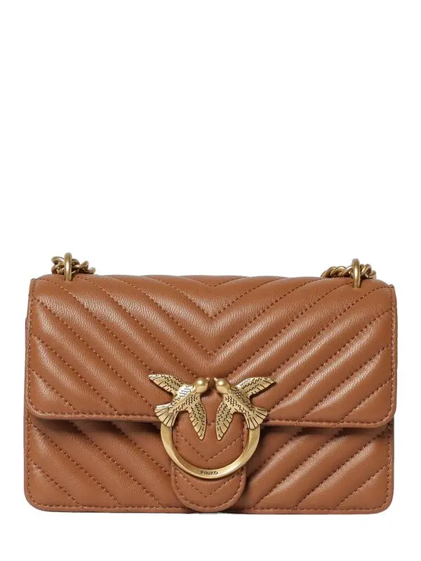 Pinko Quilted Mini Bag - Brown