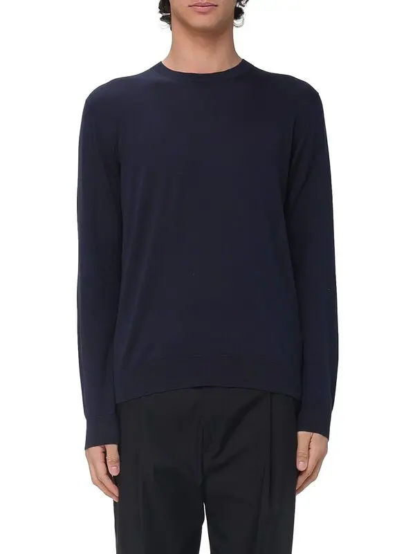 PAOLO PECORA Silk And Cotton Knit Crewneck Sweater - Blue