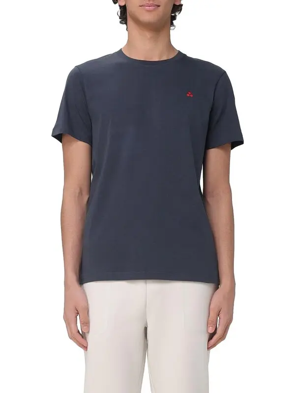 Peuterey Cotton T-shirt With Mini Logo - Blue