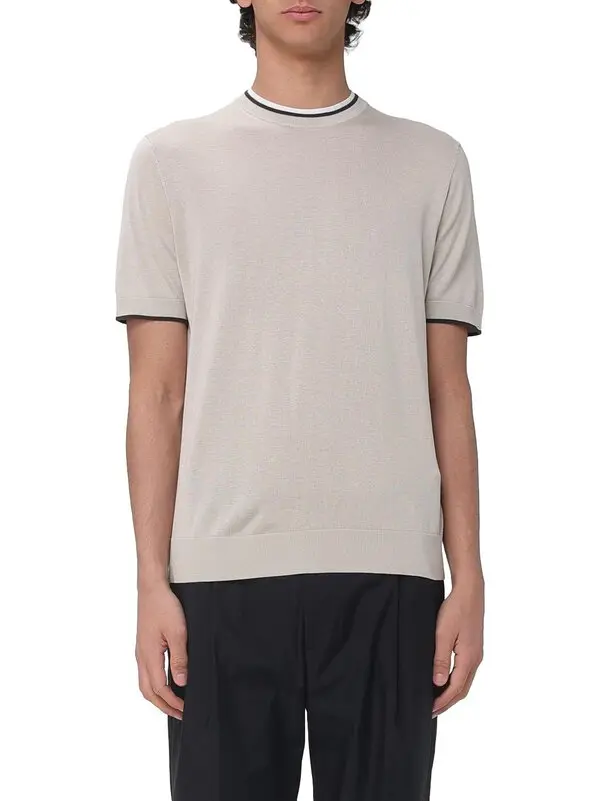 PAOLO PECORA Cotton And Silk Blend Crew Neck Sweater - Beige