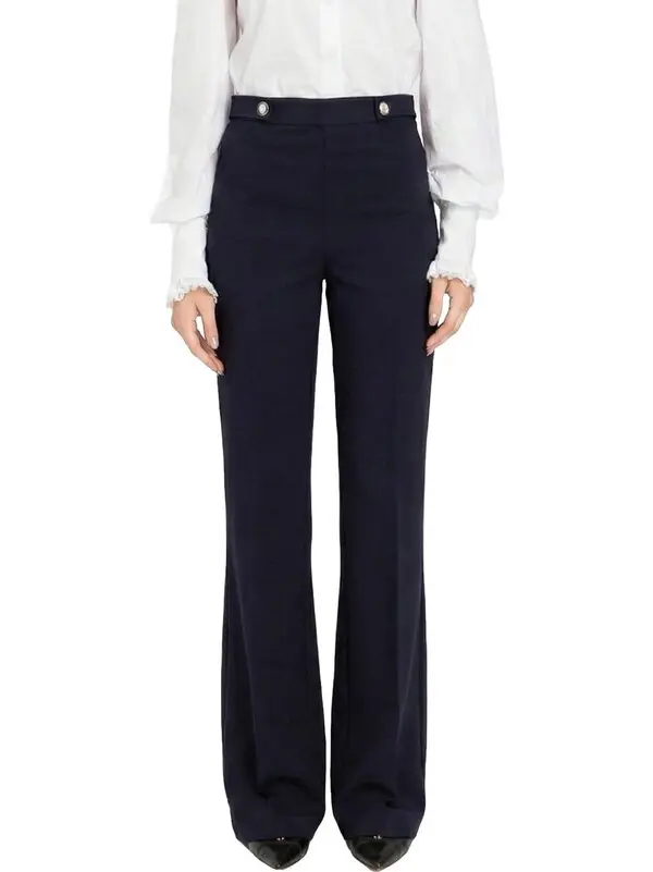 TWINSET Tailored Straight Leg Trousers - Blue