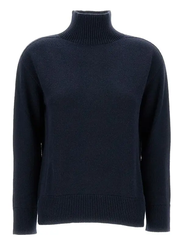 Max Mara Roll Neck Jumper - Blue