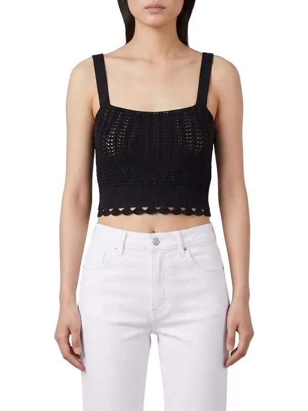 IRO PARIS Knitted Cropped Top - Black