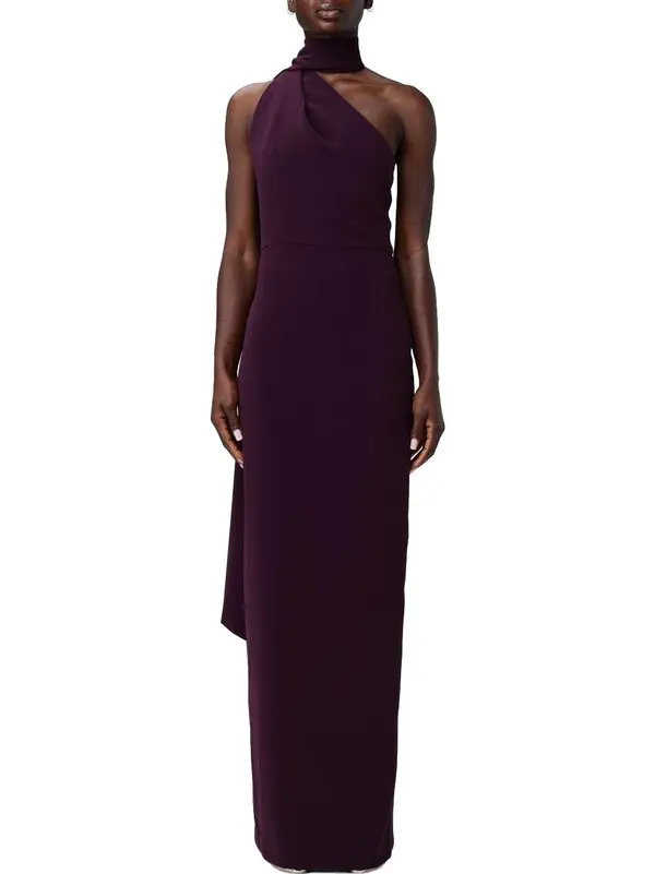 Solace London One Shoulder Maxi Dress - Violet