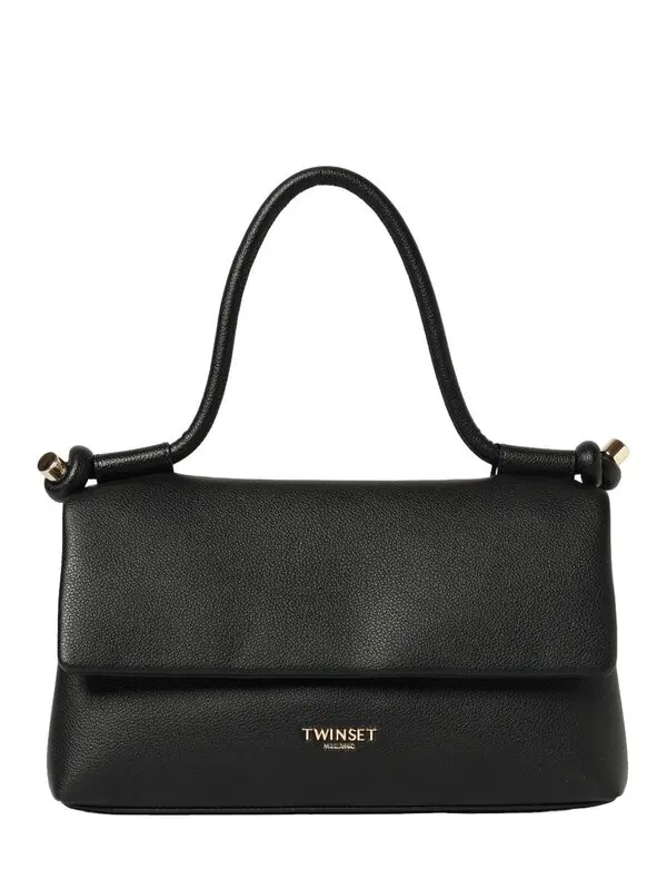 TWINSET Faux Leather Mini Handbag - Black