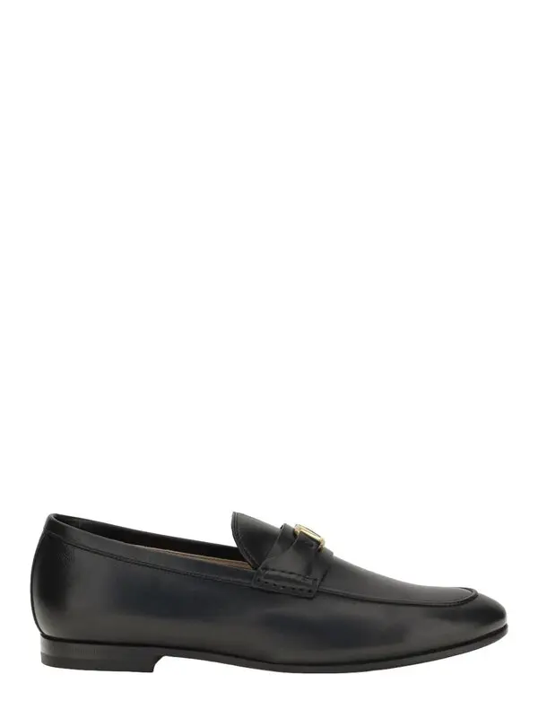 Valentino Garavani Vlogo Signature Loafers In Smooth Calfskin - Black