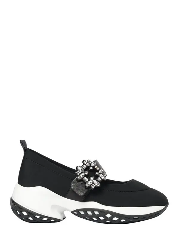 ROGER VIVIER Embellished Mary Jane Trainers - Black