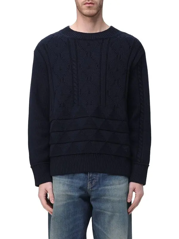 NAMACHEKO Textured Crew Neck Jumper - Blue