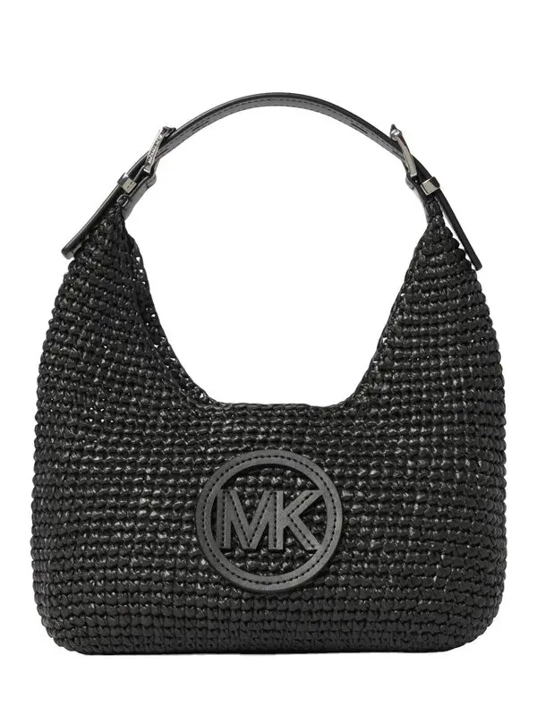 Michael Kors Large Nolita Raffia Hobo Bag - Black