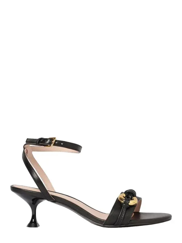 COCCINELLE Finn Leather Sandals - Black