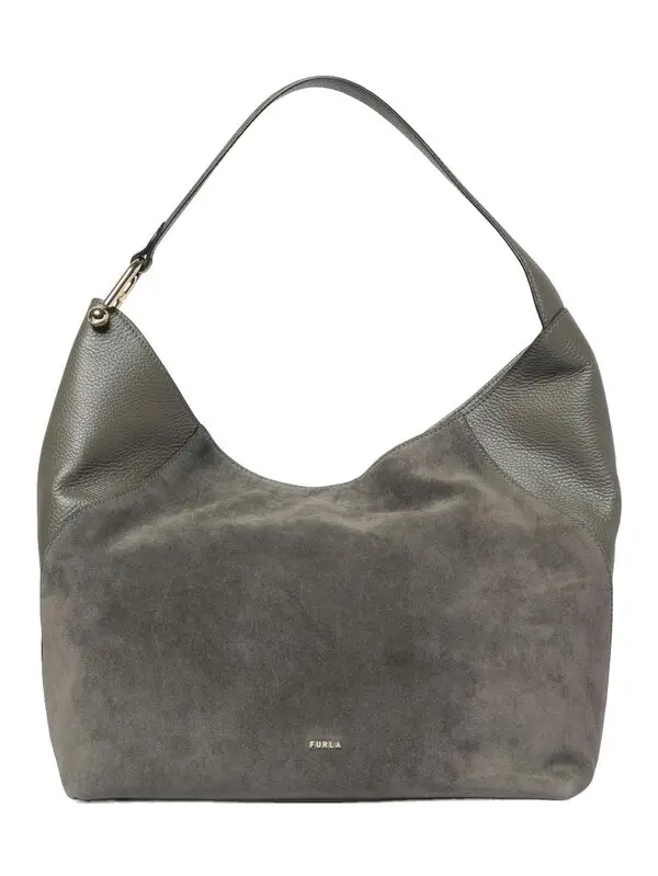 Furla Suede And Leather Shoulder Bag - Brown