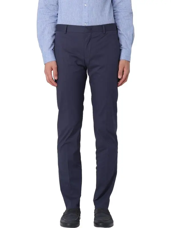 PT TORINO Stretch Cotton Blend Chino Trousers - Blue