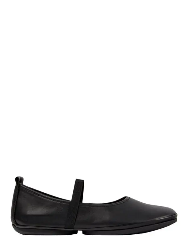 Camper Ballet Flats With Elastic Strap - Black