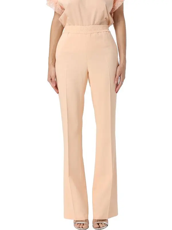 TWINSET Viscose Blend Trousers - Peach