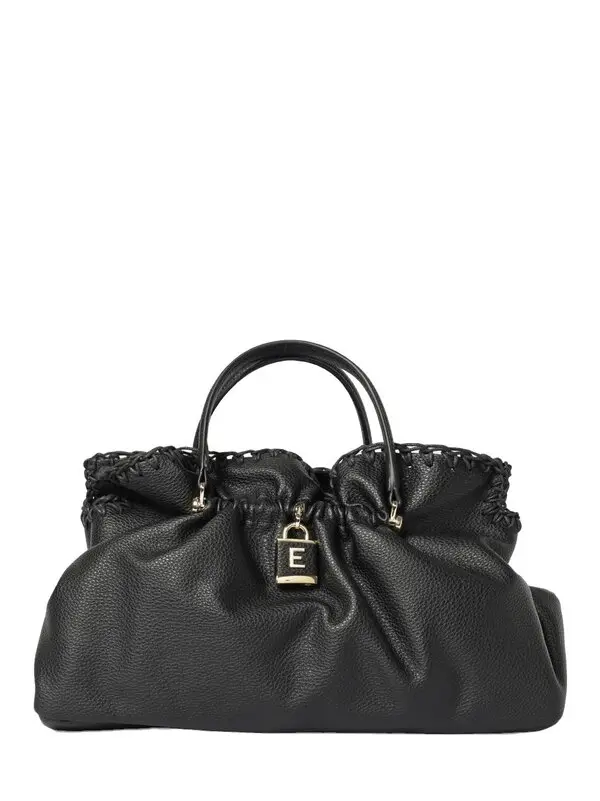 ERMANNO FIRENZE Octavia Grained Leather Bag - Black