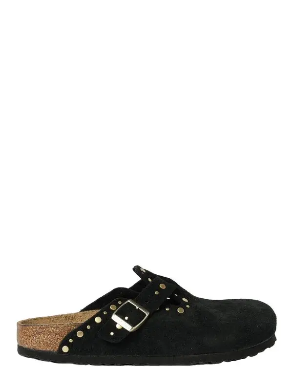 BIRKENSTOCK Boston Rivet Suede Clogs - Black
